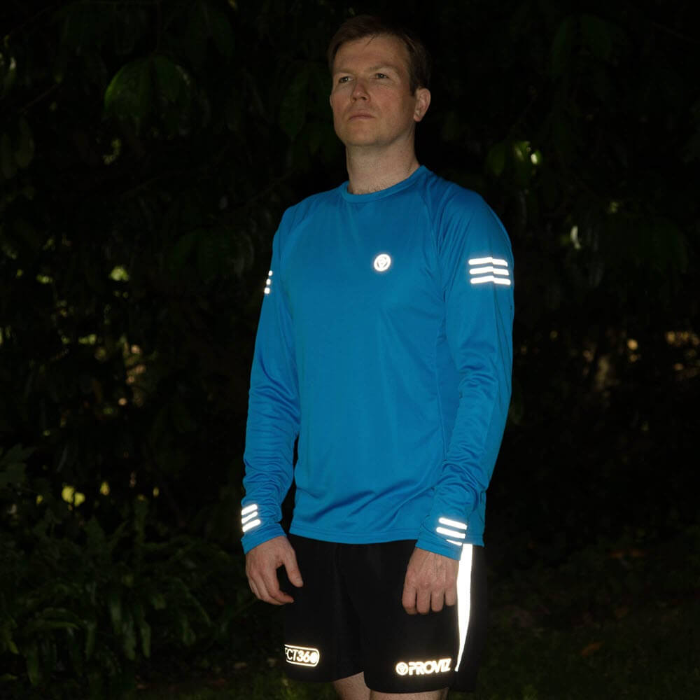 Mens Running Long Sleeve Tops by Proviz | Visible Runner Co